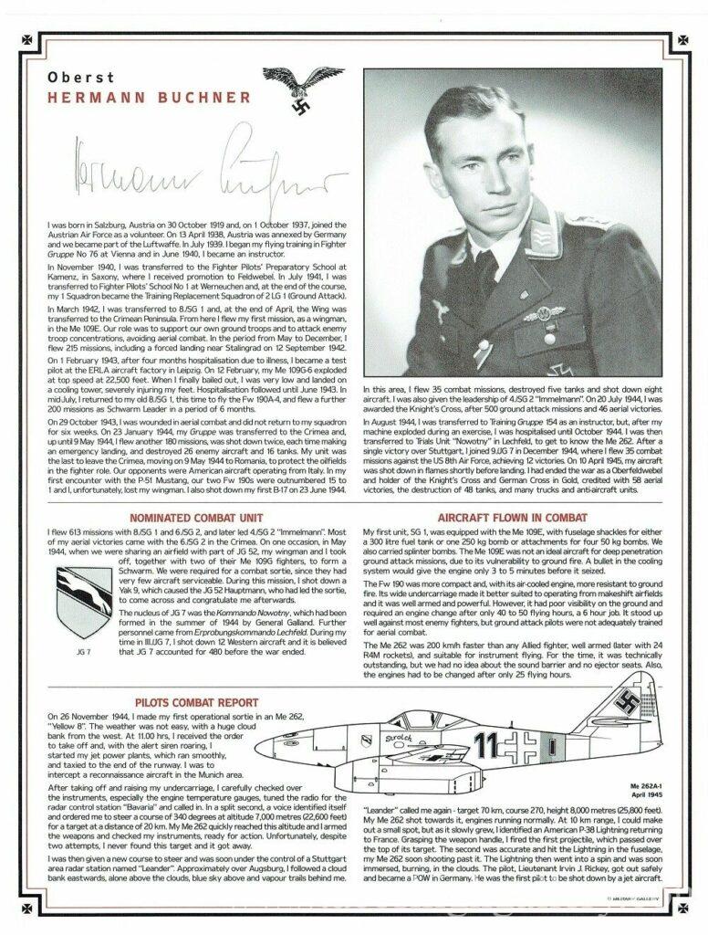 LUFTWAFFE SIGNED PROFILE ALBUM | Aces High