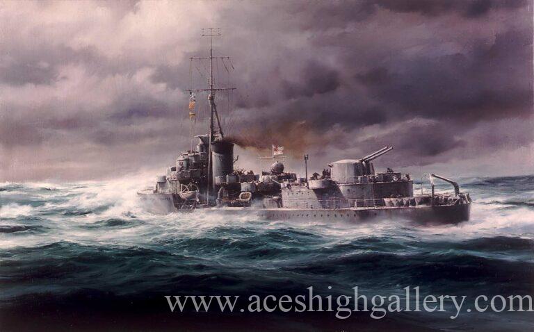 HMS KELLY AT GRAND HARBOR | Aces High Gallery