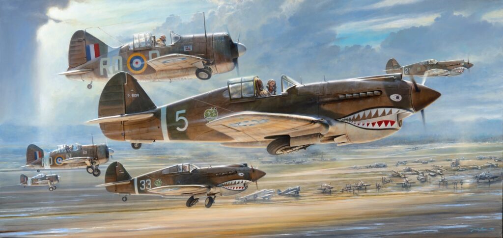 Flying Tigers in Burma by John Shaw - Framed Collectors Piece | Aces ...
