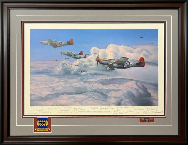 Fighting Red Tails by Robert Taylor - Multisigned Framed Collectors ...